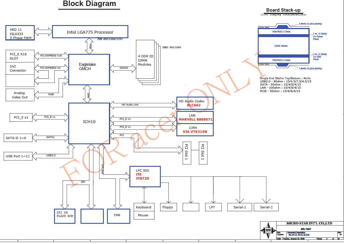 Schemat MSI MS-7607 Acer Veriton M480 M480G • Forum ELVIKOM