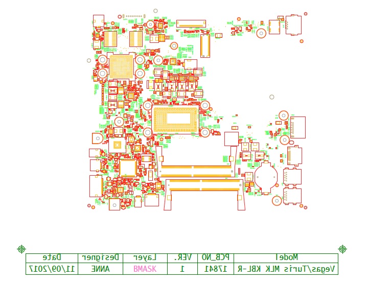 Schemat Dell Vostro 3478 3578 Wistron Vegas/Turis MLK KBL-R 17841 ...